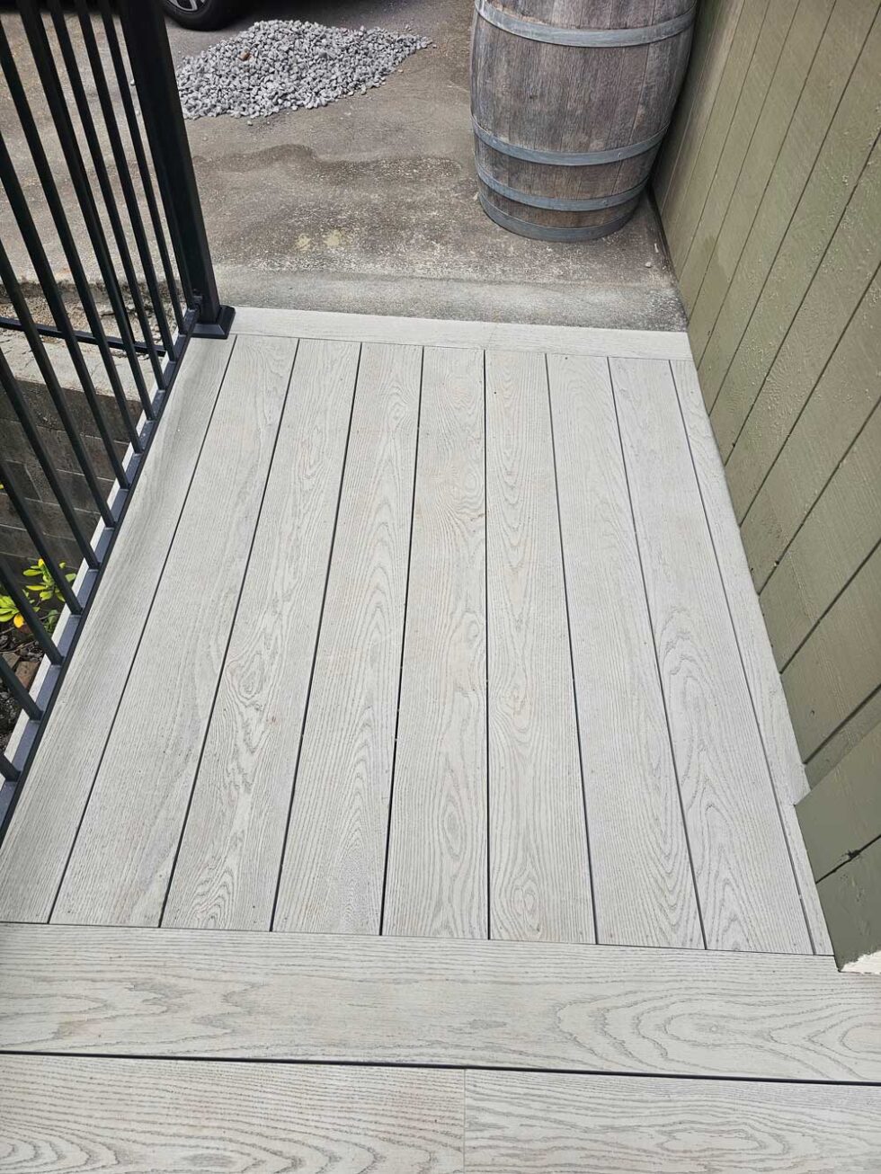 Millboard Deck with Fortress Iron rail in Santa Rosa | Deck Master Fine Decks